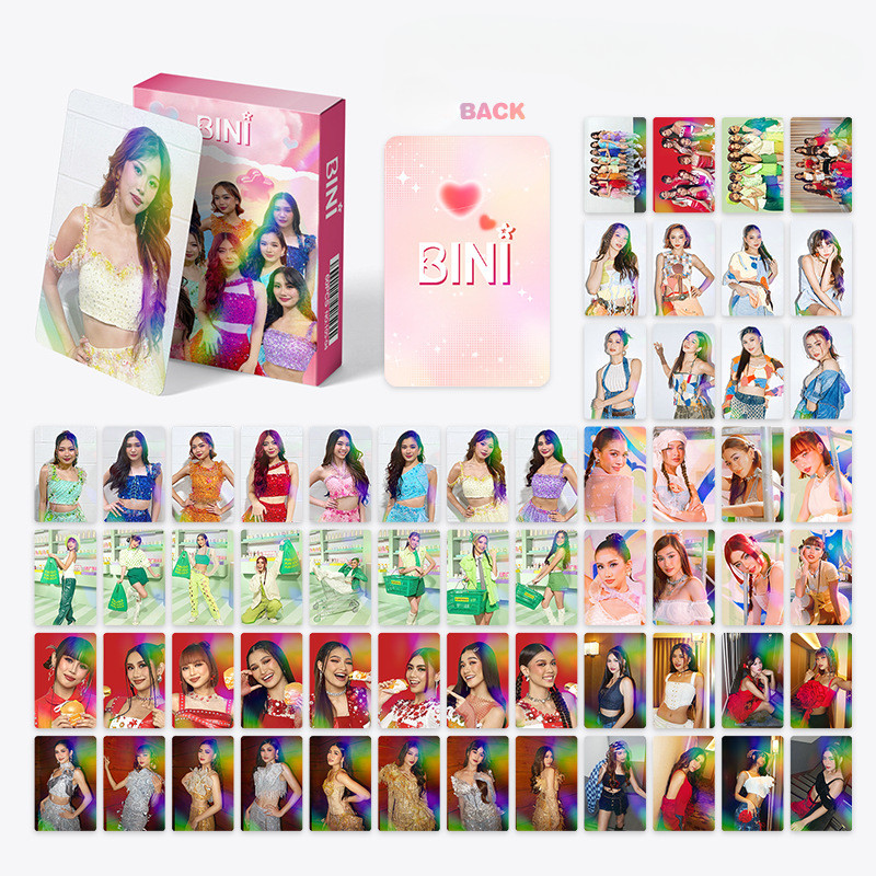 55Pcs Cards Jollibee Bini Lomo Card Photo Card Holographic Photocards ...