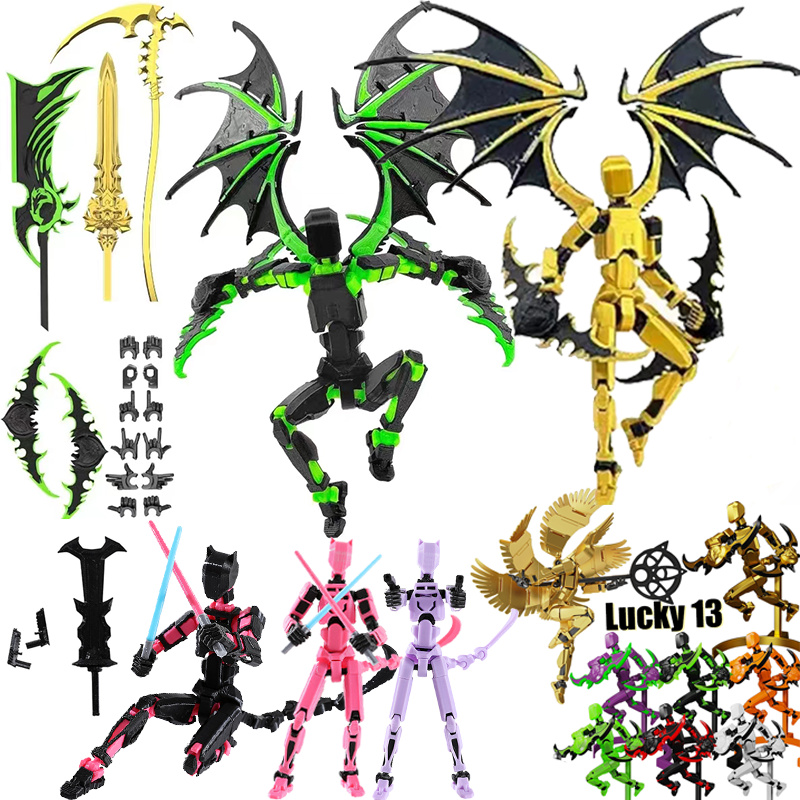 New 3d Printing Dummy Action Figure Lucky 13 Death Vs Angel Fight A