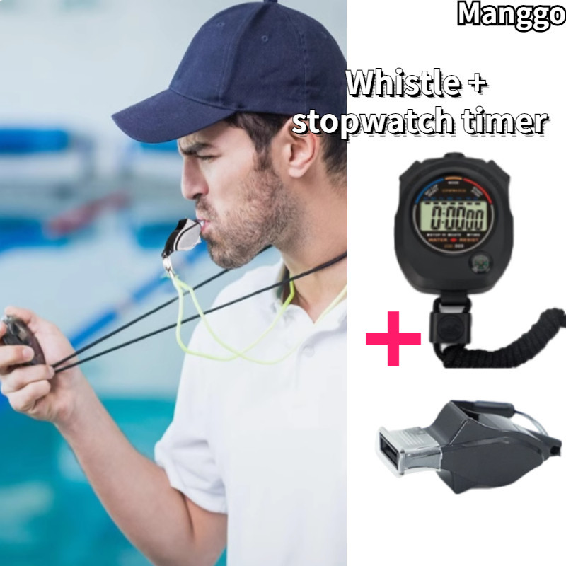 Stopwatch + Whistle timer Counter with battery waterproof digital LCD ...