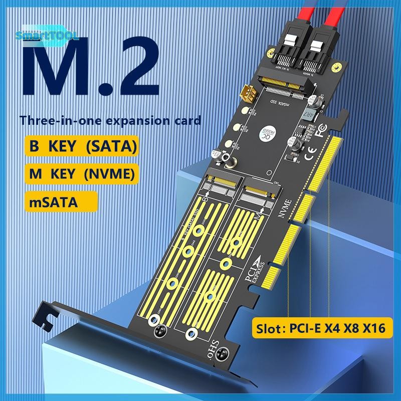 UTZN> M2 NVMe SSD NGFF To PCIE 3.0 X16 Adapter M Key B Key MSATA PCI Express 3.0 M.2 NVME SSD M2 ...