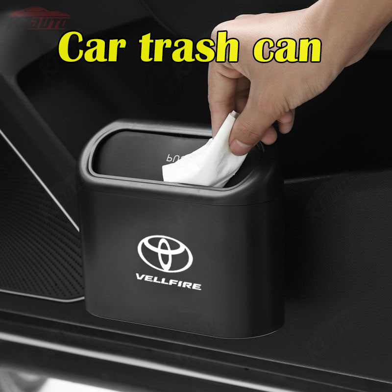 Toyota Vellfire Car Mounted Flip Type Trash Can ABS Suspended Storage ...