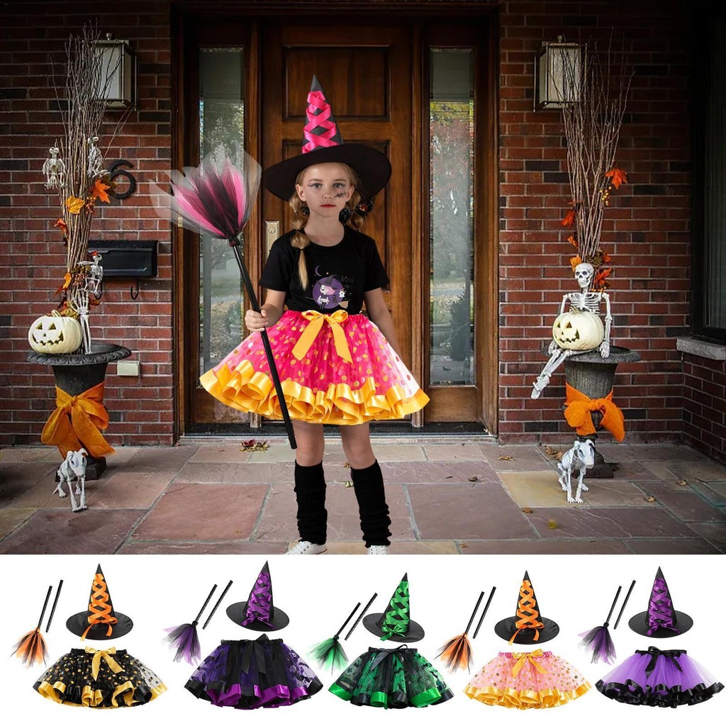 Witch Hat Costume Outfit Halloween Witch Costume Set Halloween Costume ...