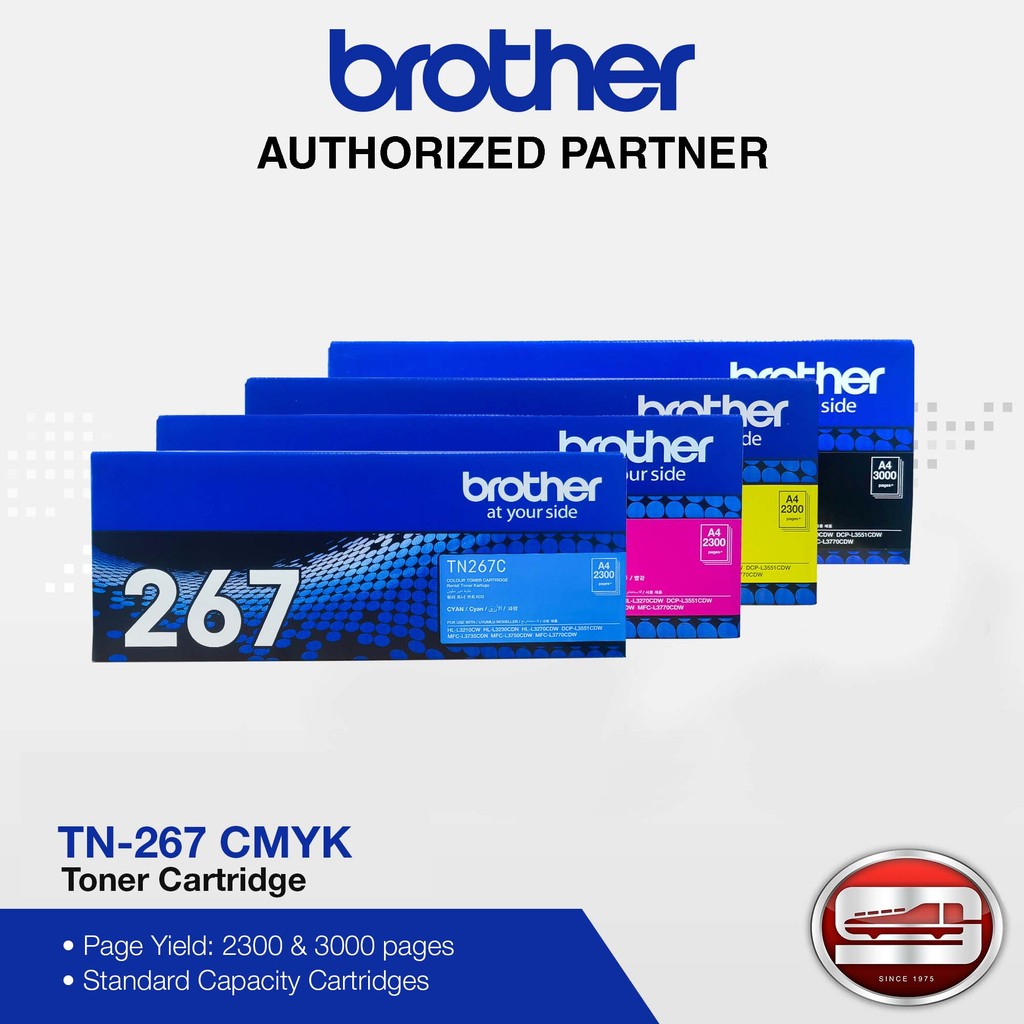 Brother TN-267 Cyan Magenta Yellow Black Original Colour Toner ...