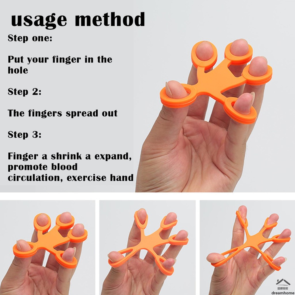 Silicone Finger Resistance Exercise Band Tension Tool Hand Strength ...