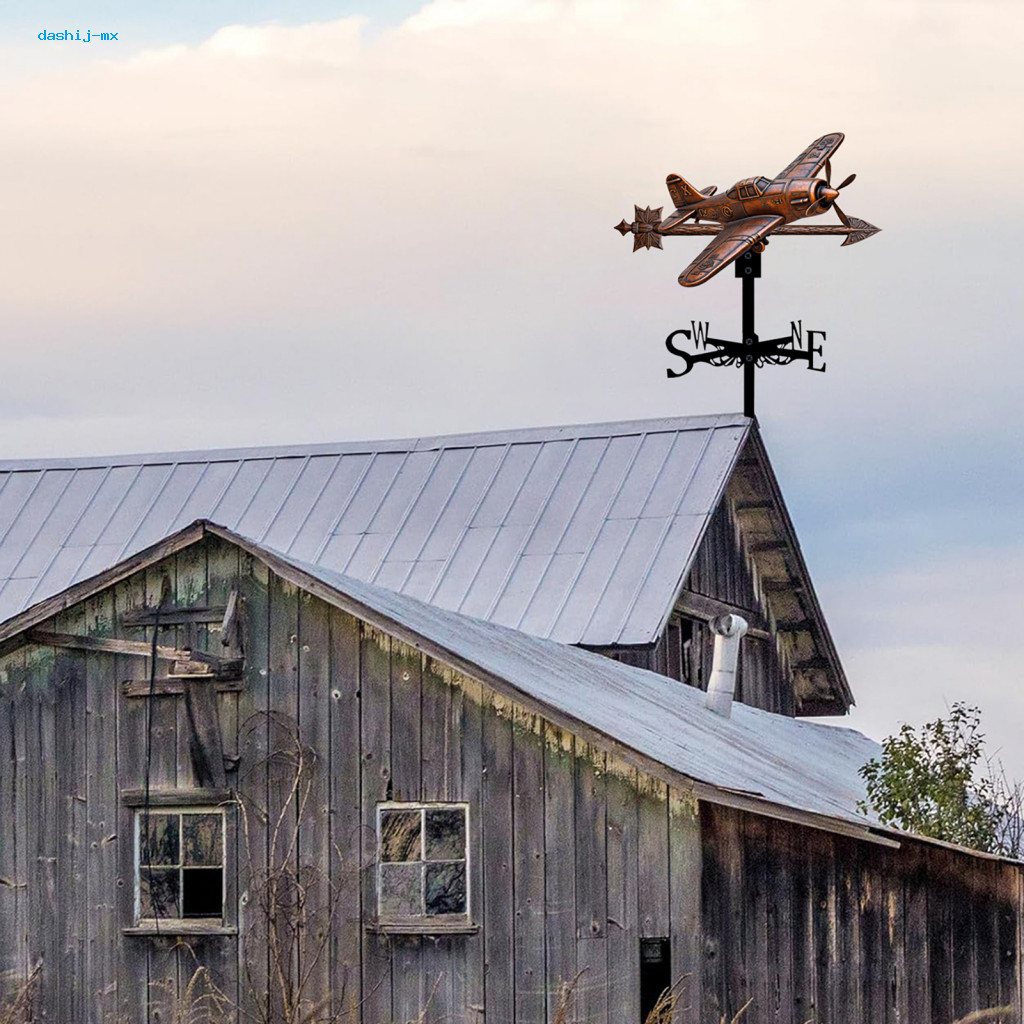 DA* Farmhouse Style Weather Vane Rural Style Decor Metal Dinosaur Wind ...