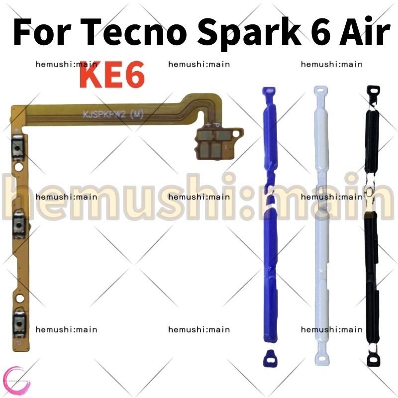 Switch Power ON OFF Key Mute Volume Button Ribbon Flex Cable For Tecno ...