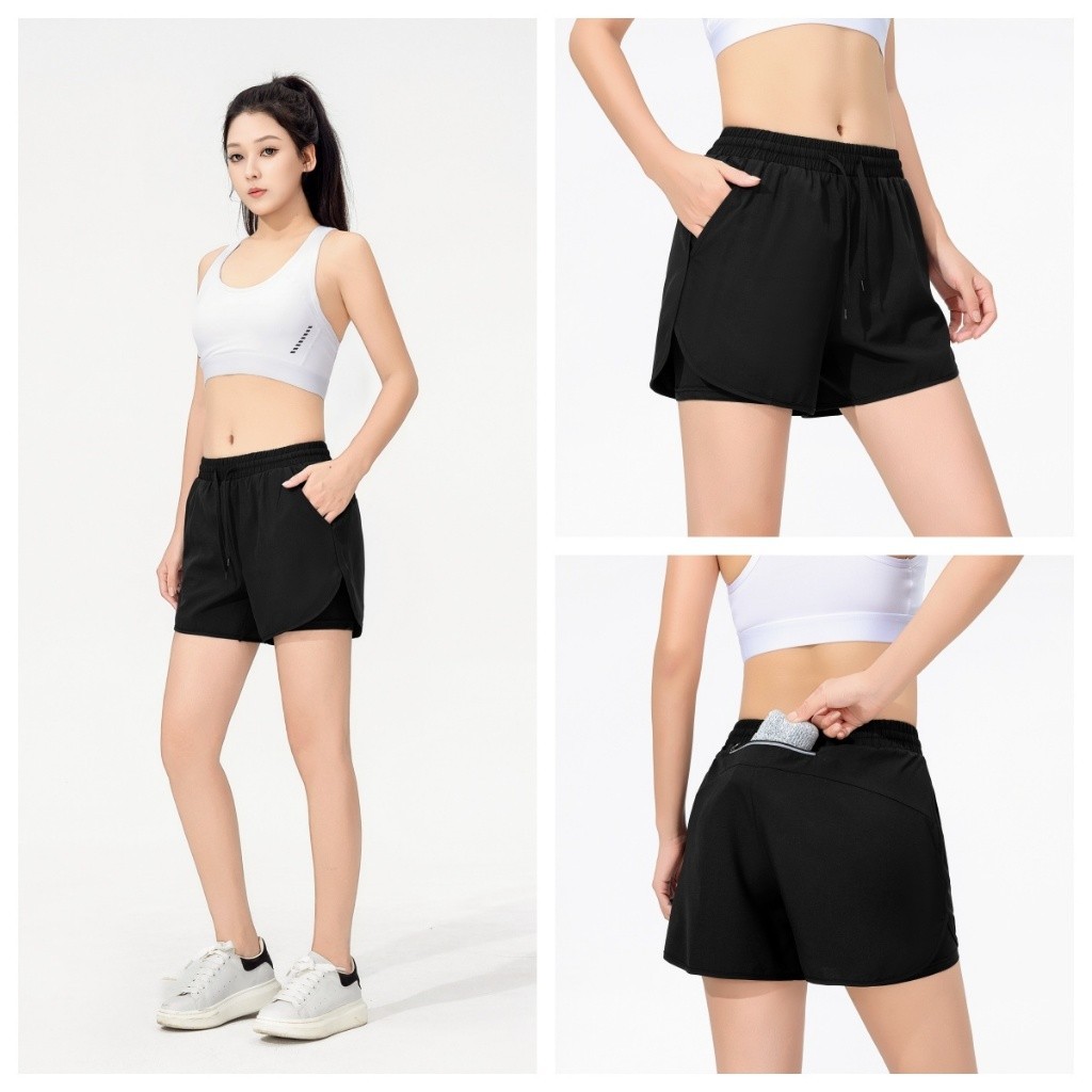 8928# Lady's Taslan Sports Running shorts with Cycling Running/yoga ...