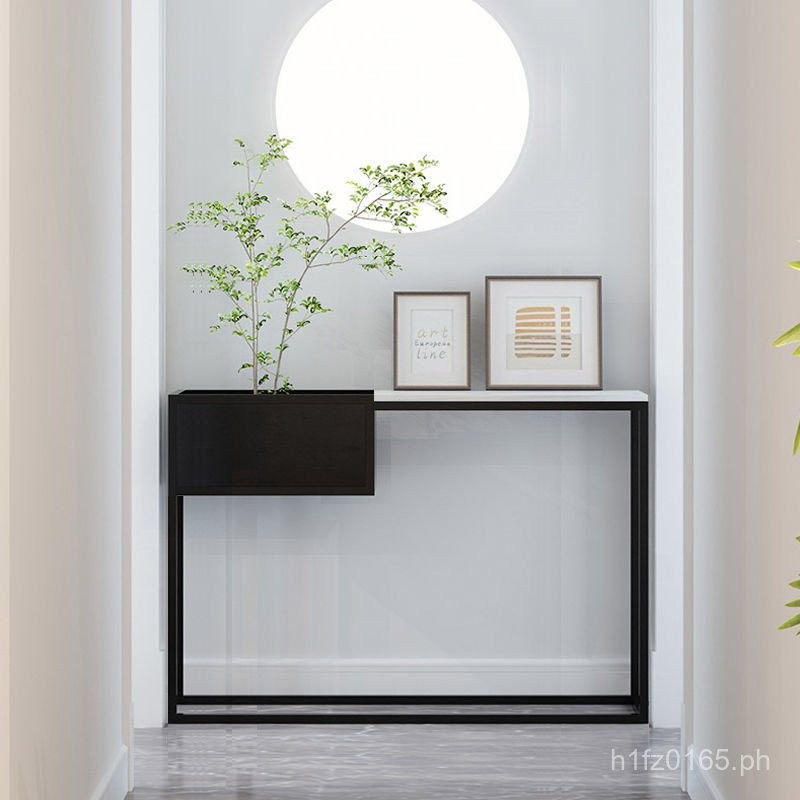 Long Table Against Wall Hallway Side Table Exhibition Entrance Table# ...