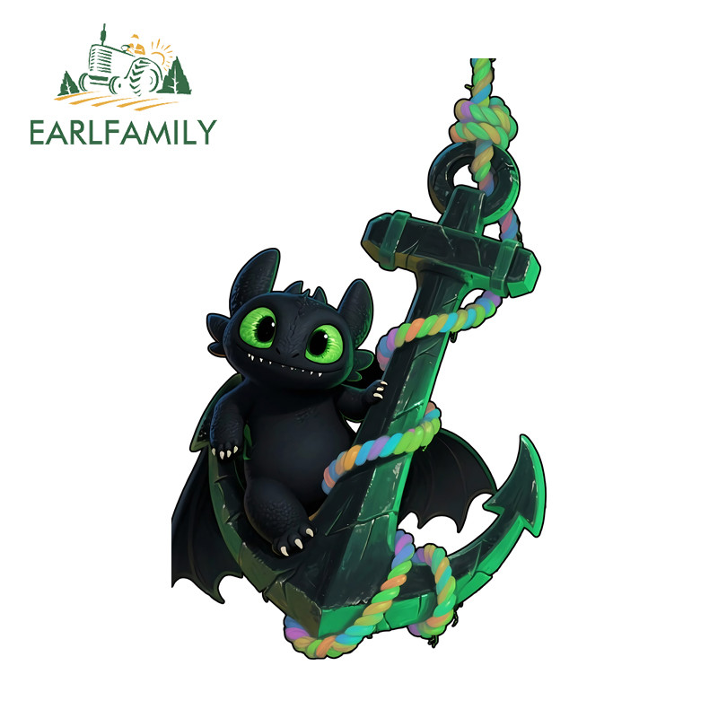 EARLFAMILY Toothless Dragon Car Stickers Personality Motorcycle ...