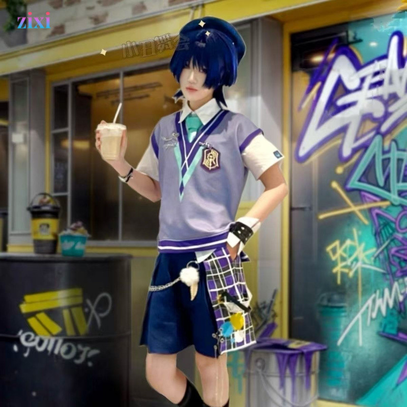 Genshin Impact Cosplay Costume Wanderer Scaramouche Mega Collaboration ...