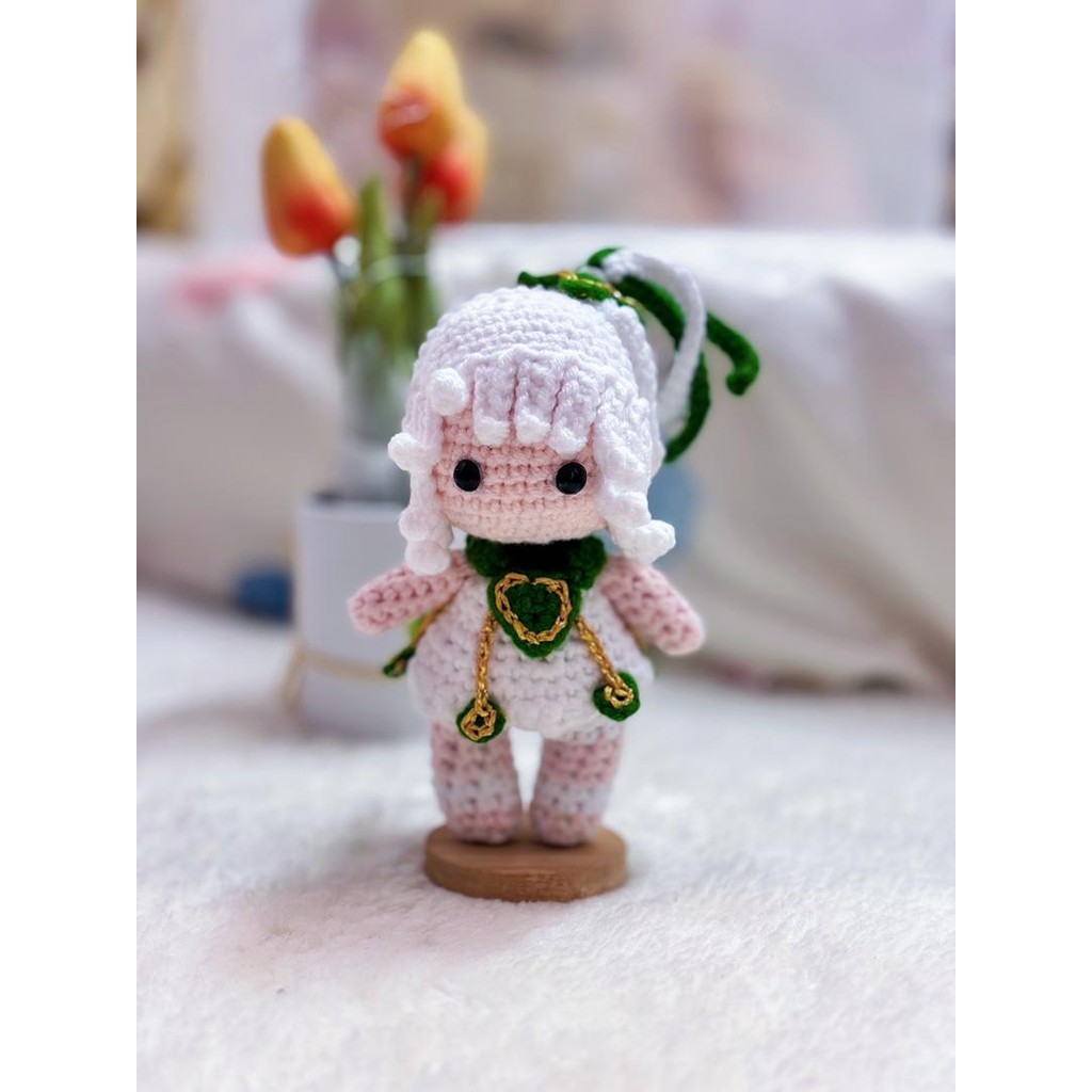 Mini Version Nahida Anime Genshin Cute Handmade Crochet Amigurumi ...
