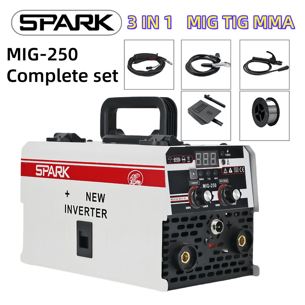 SPARK MIG 3IN1 Welding Machine 7KG Inverter 200 /250 /300 /400 IGBT ...
