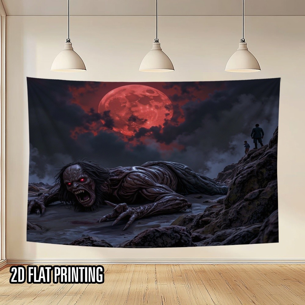 1pc 2D flat banner Halloween Photography Backdrop Horror Zombies and ...