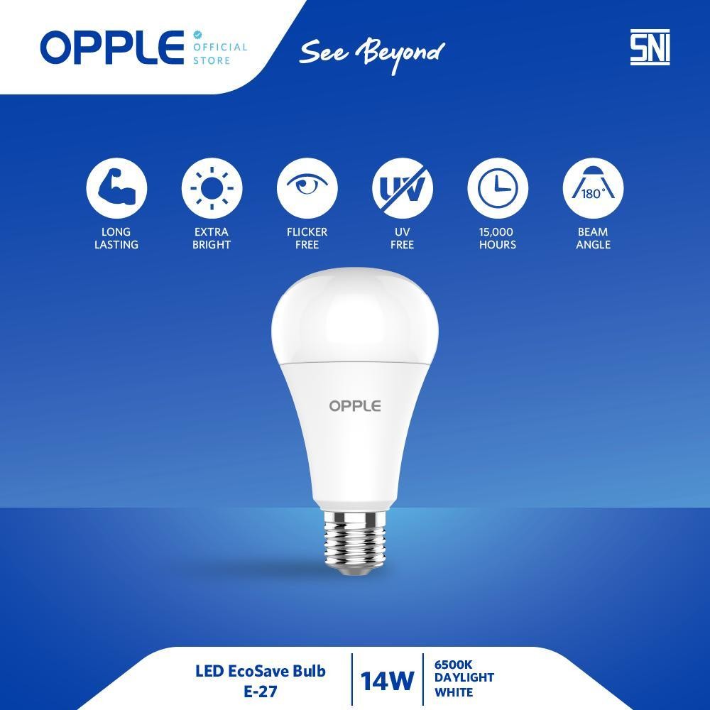 OPPLE LED Bulb EcoSave 14W 6500K White | Shopee Philippines