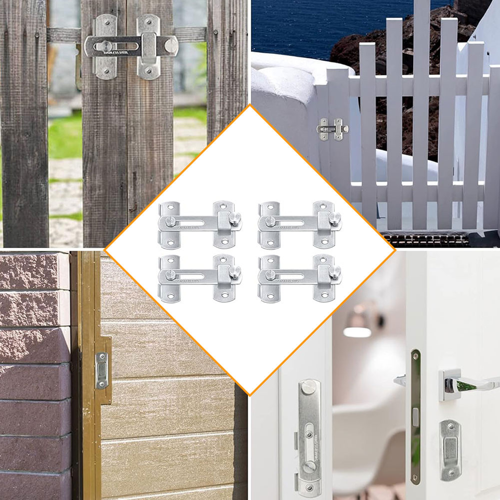 【COD 】16Pcs Gate Latches Stainless Steel Door Latch Bolt Anti-Theft ...