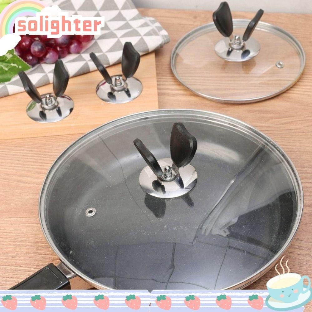 SOLIGHTER Pan Cover Button, Anti-scalding Universal Pot Lid Handle ...