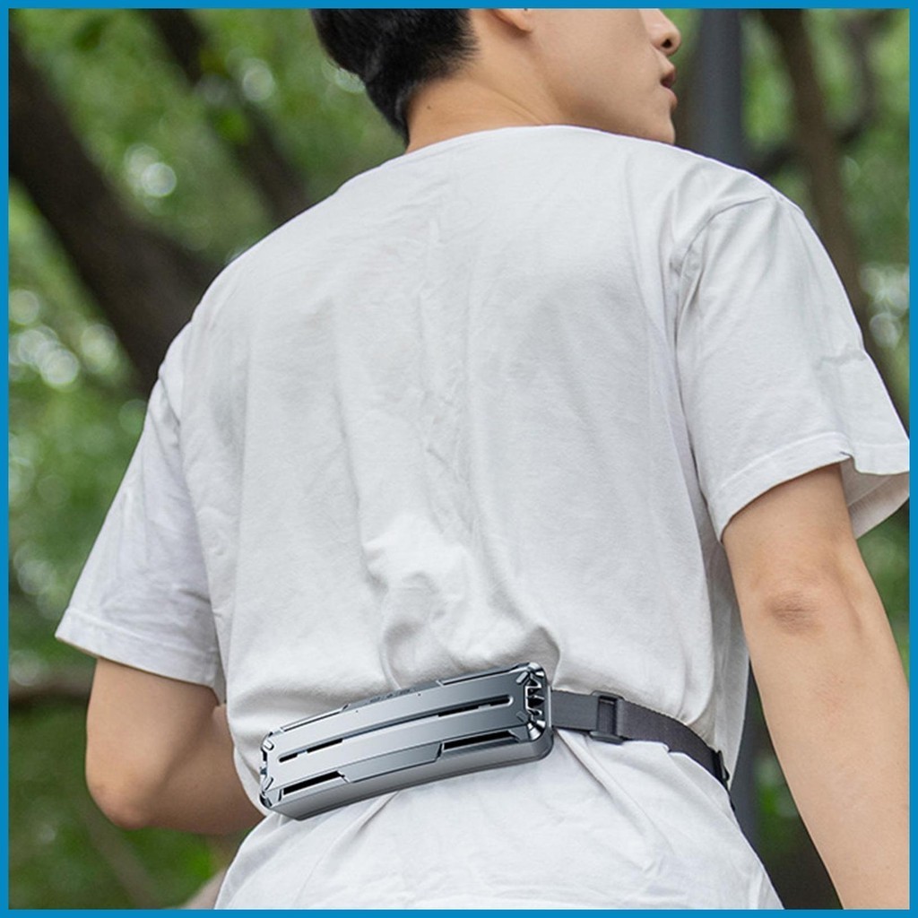 Waist Fan Rechargeable Rechargeable Fan Strong Airflow Hands-free ...