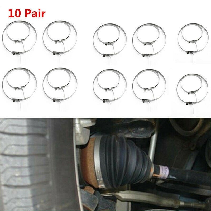 Complete Boot Clamps Kit 20pcs for Universal Axle CV Joint Stainless ...