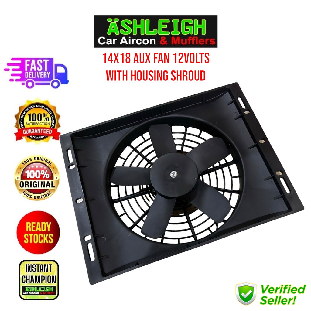 Aux Fan 12v 14x18 with housing shroud Car Aircon parts high speed ...