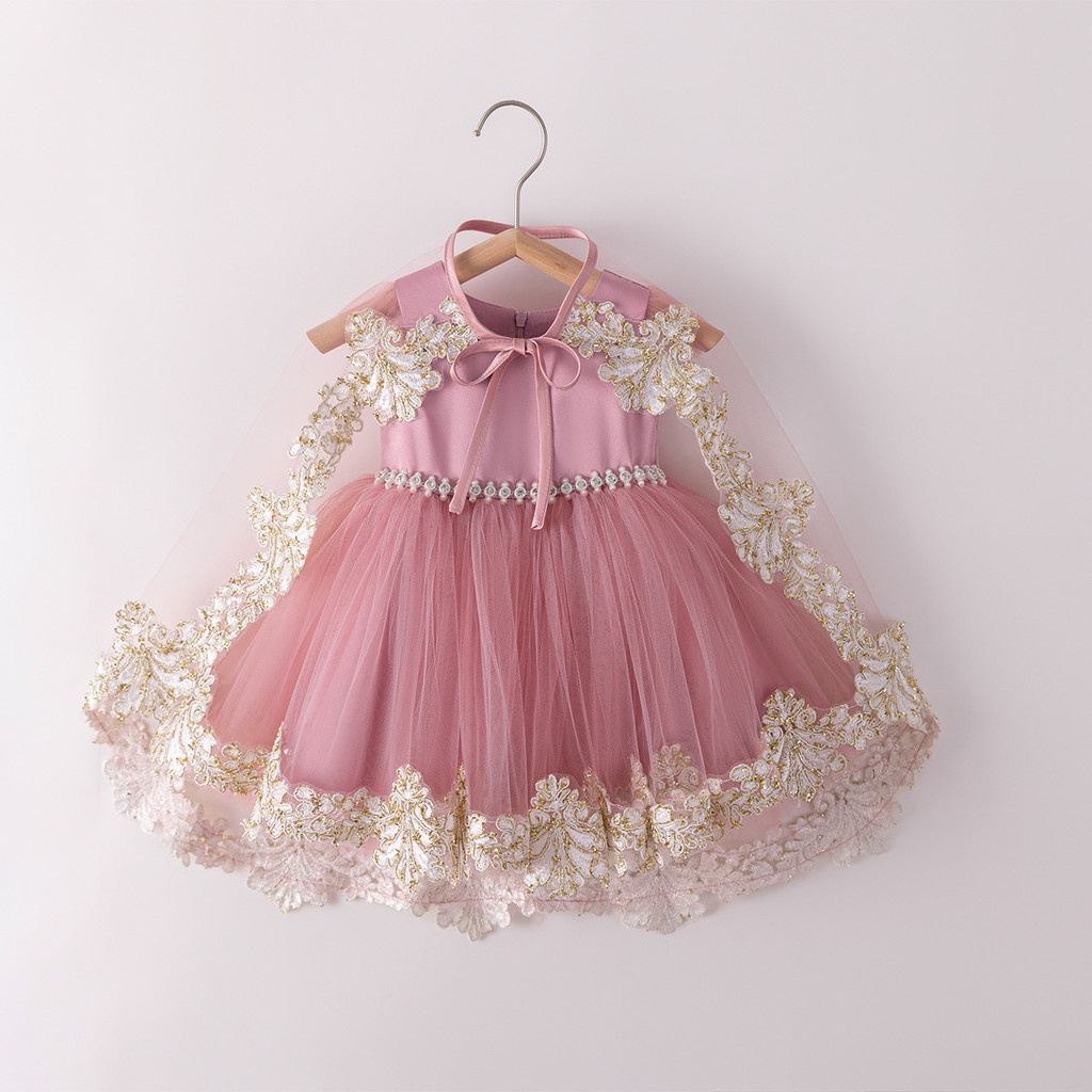 1-5Y Princess Dress for Infants and Toddlers+Cloak Flower Children ...