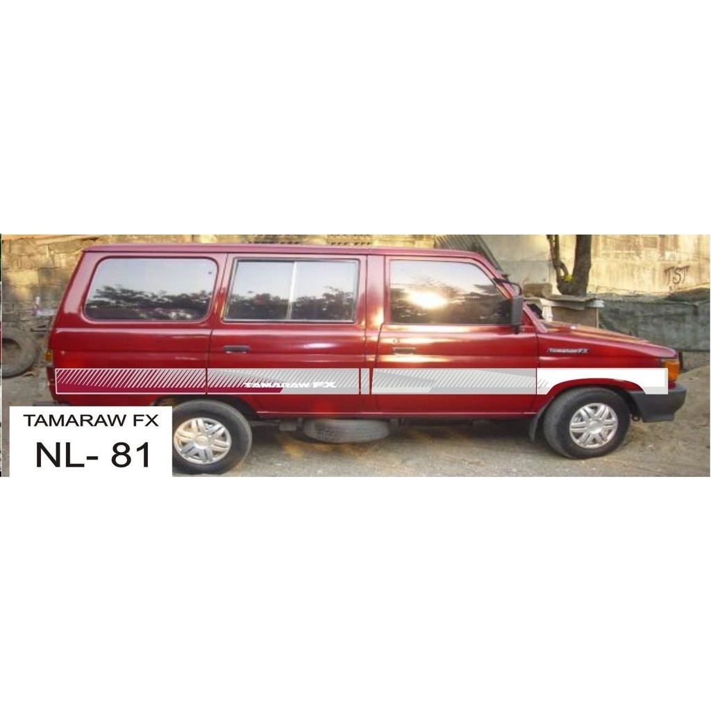 Toyota Tamaraw FX body sticker Decals NL-79 NL-80 NL-81 NL-82 | Shopee ...