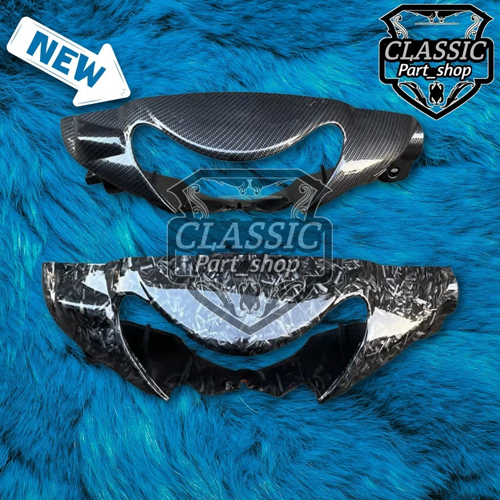 Yamaha mio new smile carbon front head Cover dipped forged kevlar wtp ...