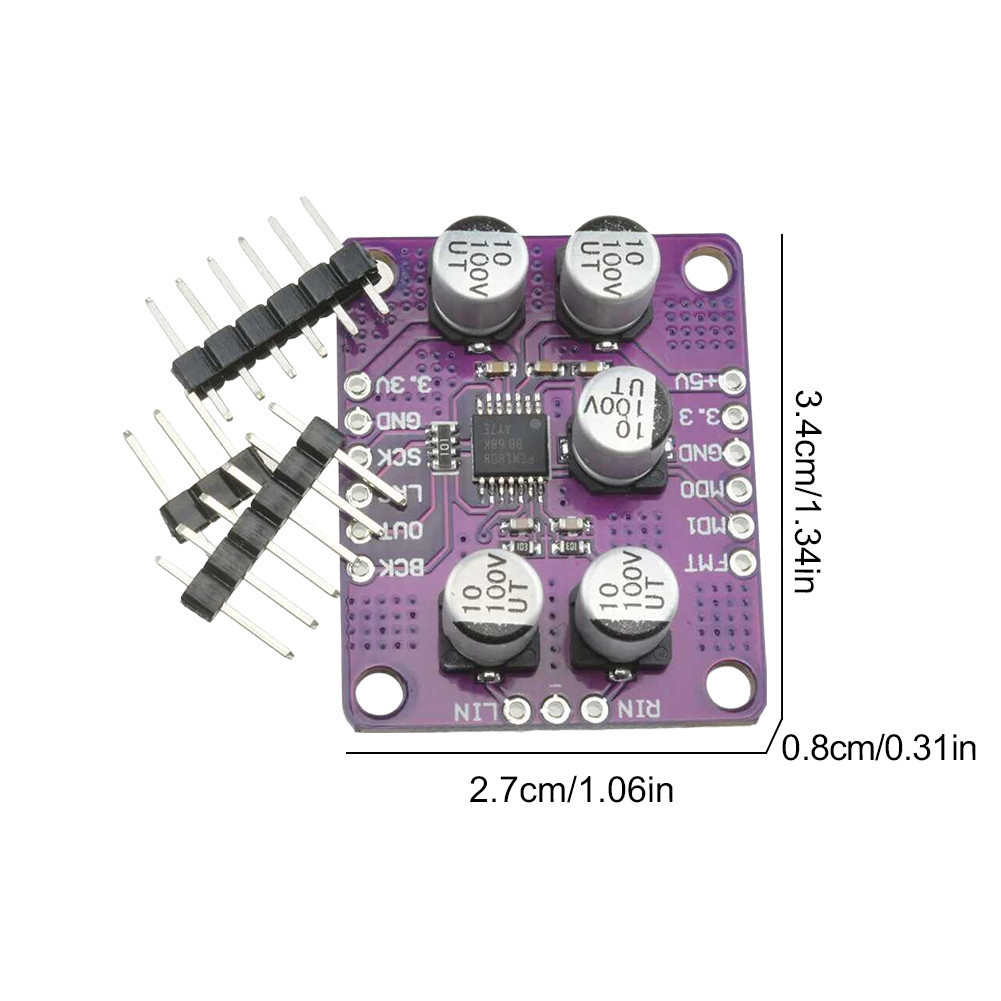 PCM1808 24bit Audio Amplifier Board Stereo ADC Single-Ended Analog-Input Decoder | Shopee ...