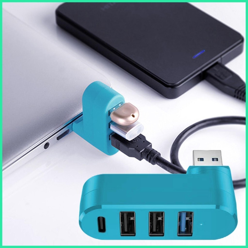 USB Port Splitter 3.0 4-Port USB 3.0 Hub Rotatable USB Splitter USB ...