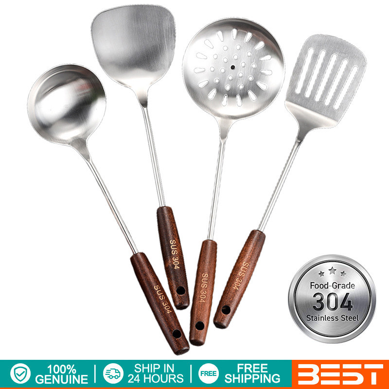 Stainless Steel Cooking Kitchen Utensils Set Serving Spoon For Soup ...