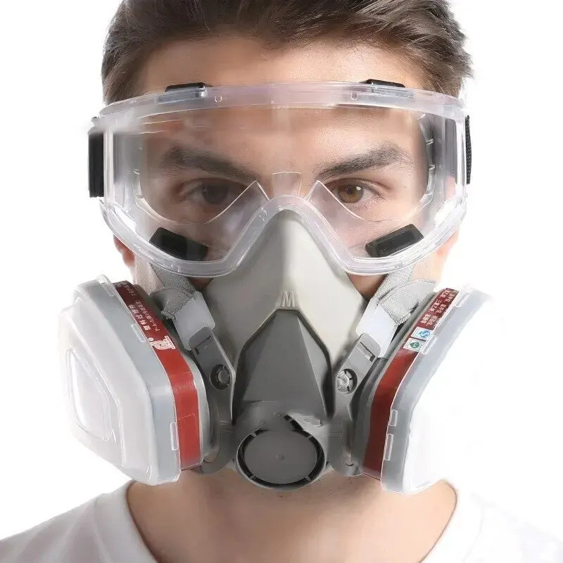 Original 6200 Reusable Respirator Half Face Cover Gas Mask with Fog ...