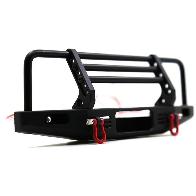 Adjustable Metal Front Bumper with LED LIght for 1/10 RC Crawler Car ...