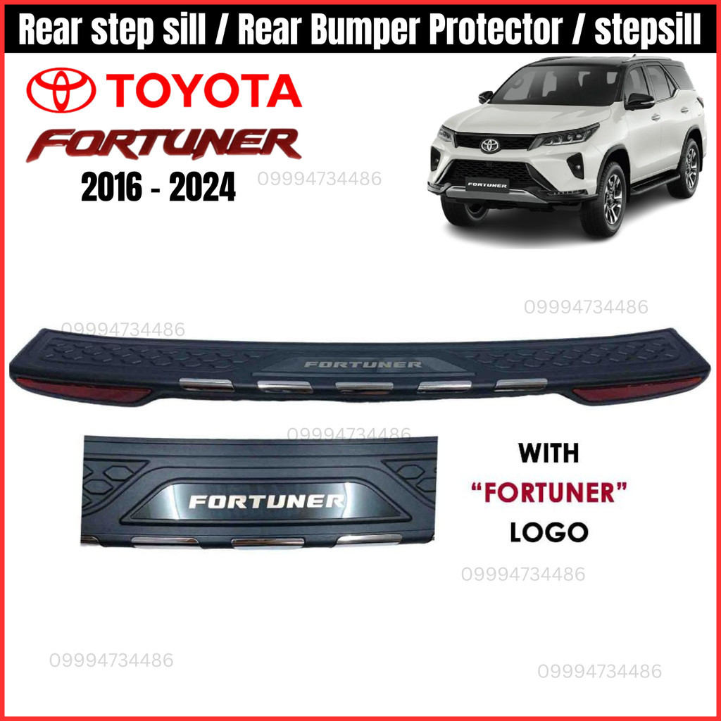 Toyota Fortuner 2016-2024 Rear Step Sill / Bumper Protector Thailand ...