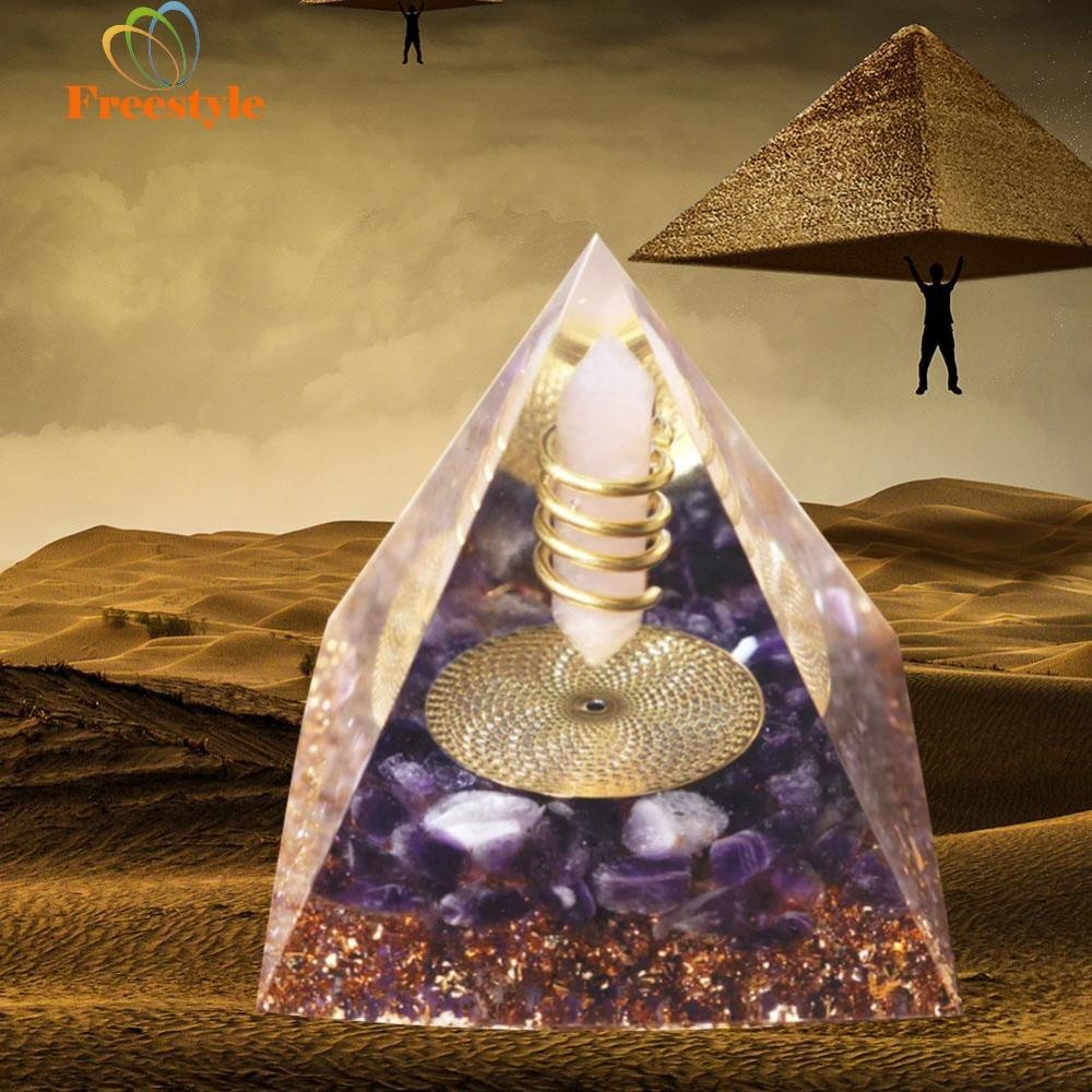 Chakra White Crystal Natural Pyramid Reiki Energy Stone Decor ...