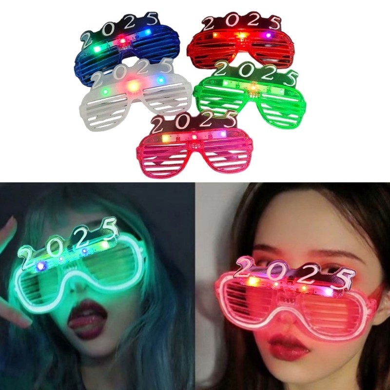 BST New Year of 2025 LED Glasses Festival Holiday Party Lightup Eyewear ...