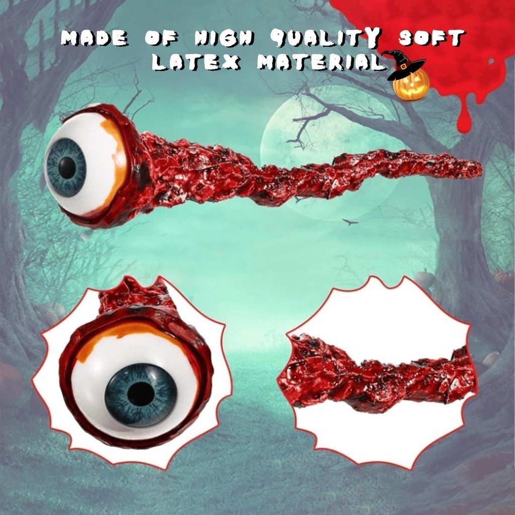 Scary Blood Eyeballs Latex Fake Halloween Ripped out Eyeballs Bright ...