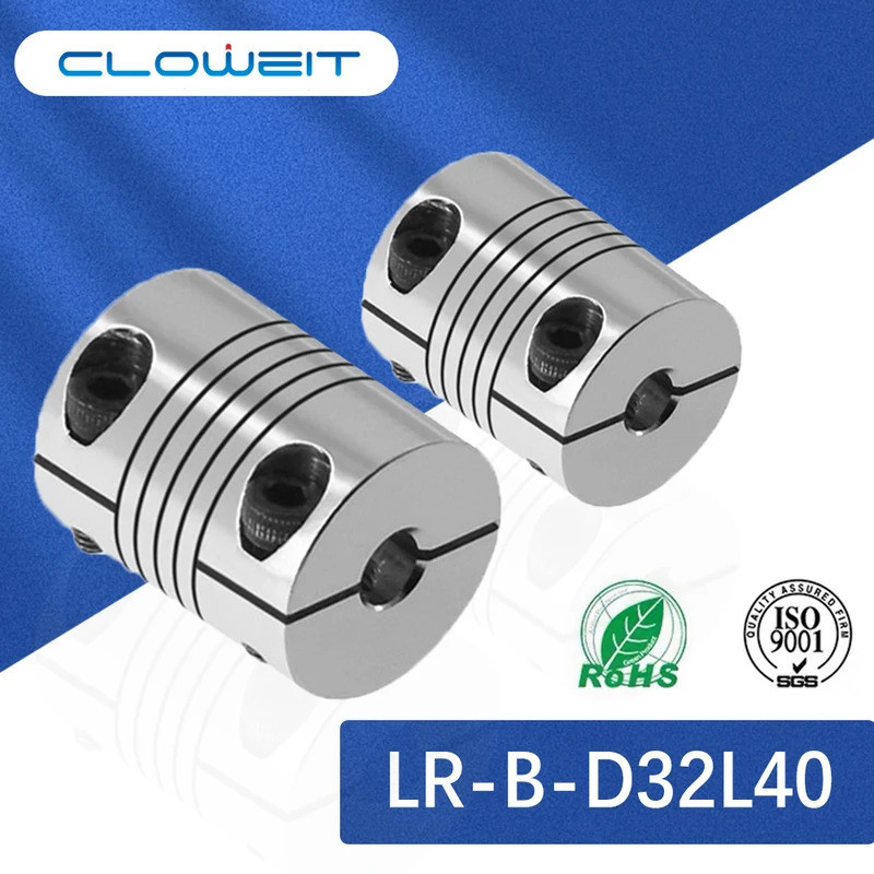 LR B D32L40 Aluminum Elastic Winding Shaft Coupler Motor Connector 6mm ...