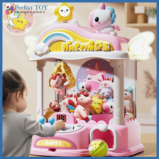 Perfect Kids Claw Machine Vending Machine With 20 Plush Doll Arcade ...