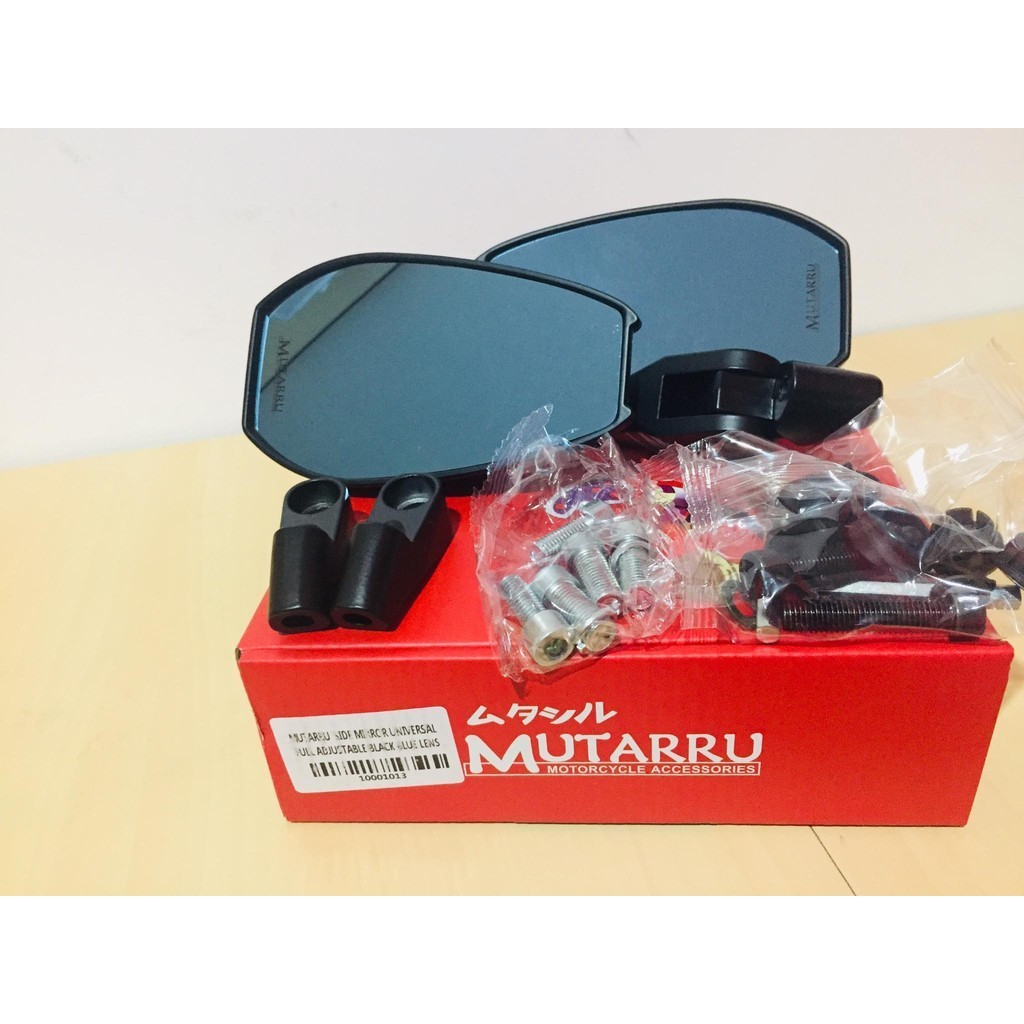 MUTARRU SIDE MIRROR BLUE LENS H3169 ADJUSTABLE | Shopee Philippines