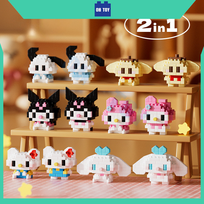 Nano Block Cartoon Cute Marvel Sanrio Girl Boy Building Blocks Model ...