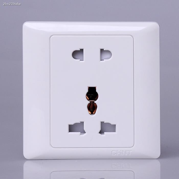 Chint switch socket NEW7G-128 series 86 type wall switch 10A five holes ...