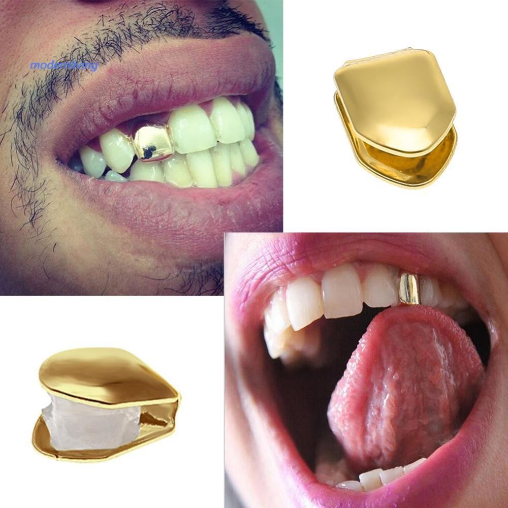 Golden Grillz Mouth Teeth Party Accessories Small Single Hip Hop Teeth ...