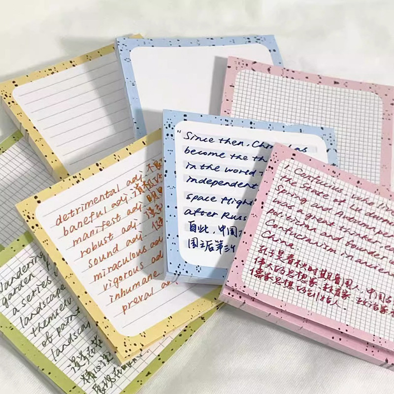 50Pcs Creative Cream Style Sticky Note Set Large Capacity Tearable ...