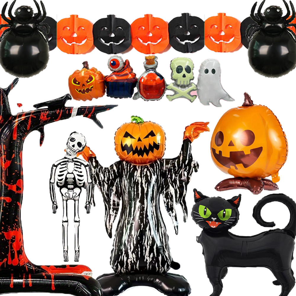 Halloween Dead Tree Decoration Ghost Tree Balloon Skeleton Man Spider ...