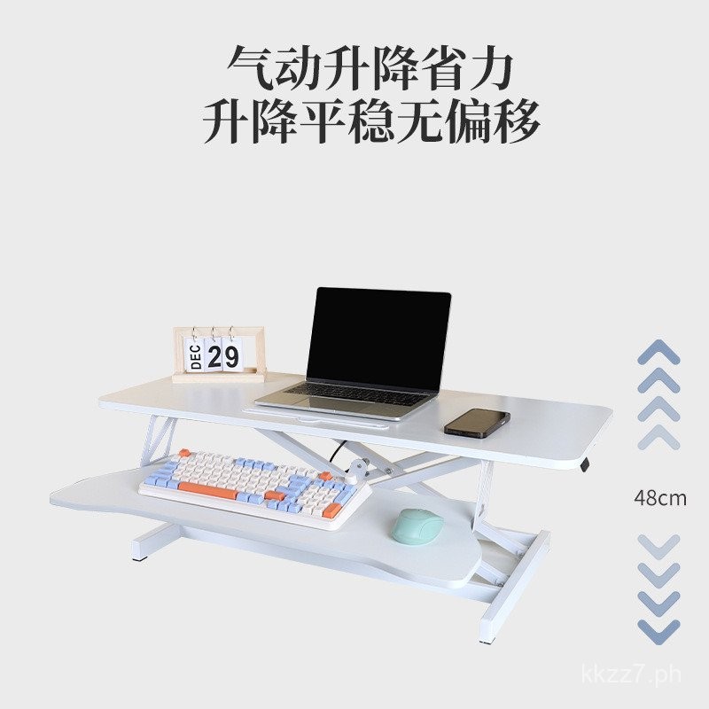 Double Layer plus-Sized Computer Lifting Table Removable Computer Desk ...
