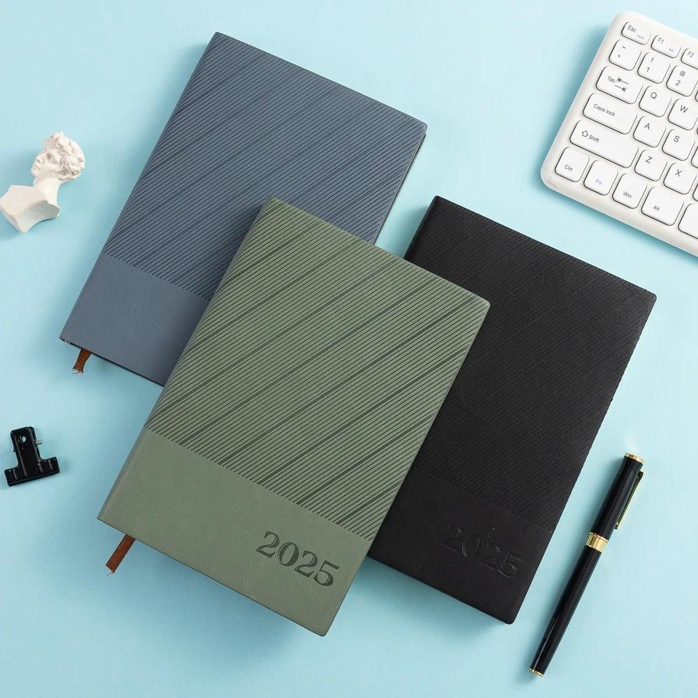 2025 Daily Planner PU Cover Agenda Schedule Notebooks Ideal for School ...