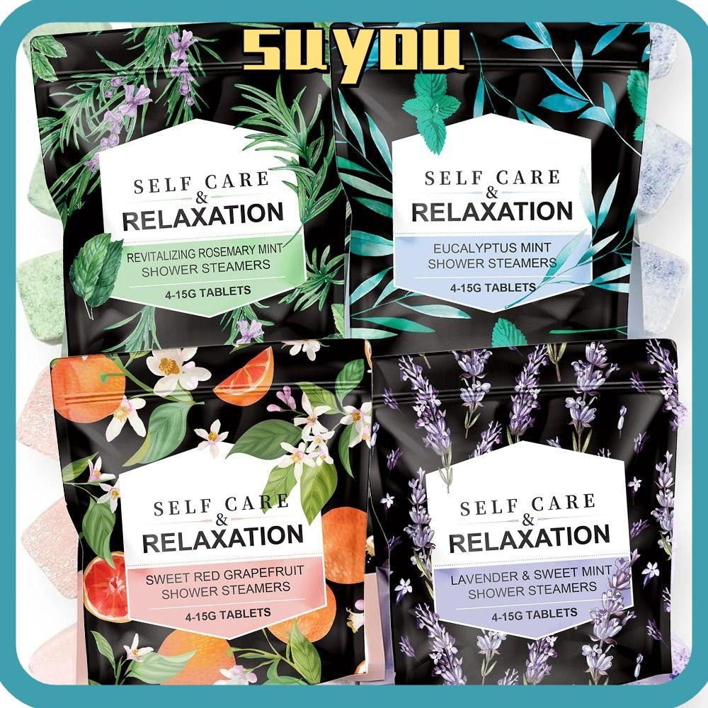 SUYO 4 Tablets/Pack Shower Steamers, Stress Relief Moisturizing Swear ...