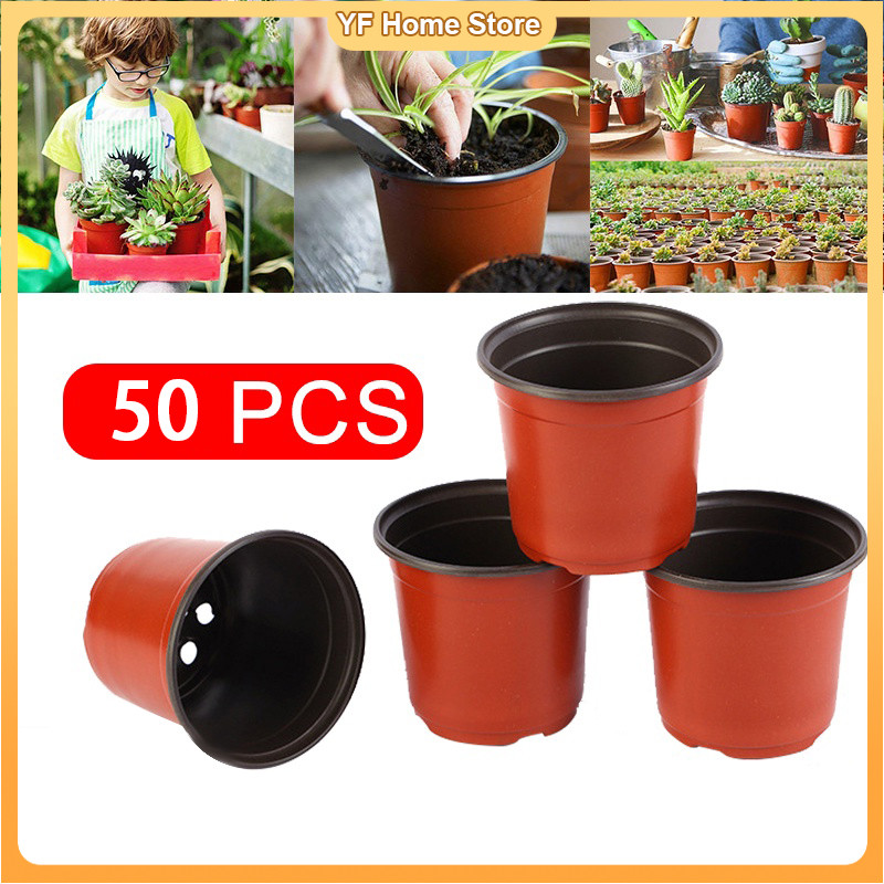 50pcs Seedling Planting Dual Color Nursery Flower Pot Desktop Potted ...