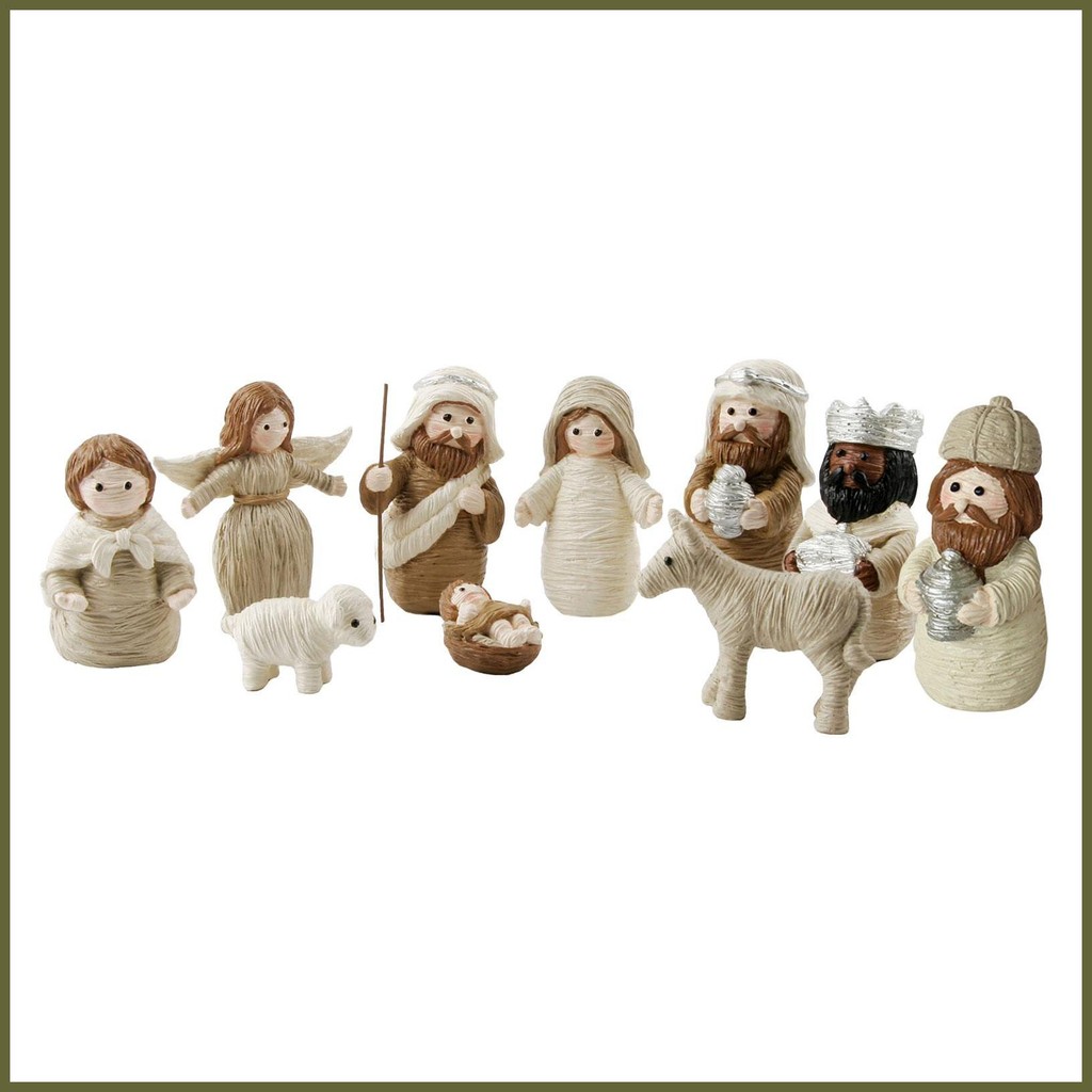 Nativity Scene Statues Resin 10 Pieces Realistic Collectible Figurines ...
