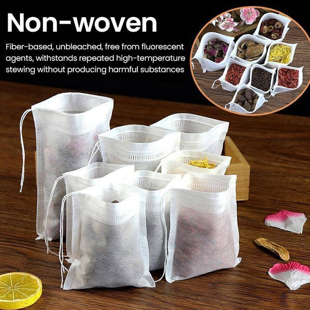 100pcs/Pack Disposable Empty Teabags String Heat Seal Filter Paper Herb ...