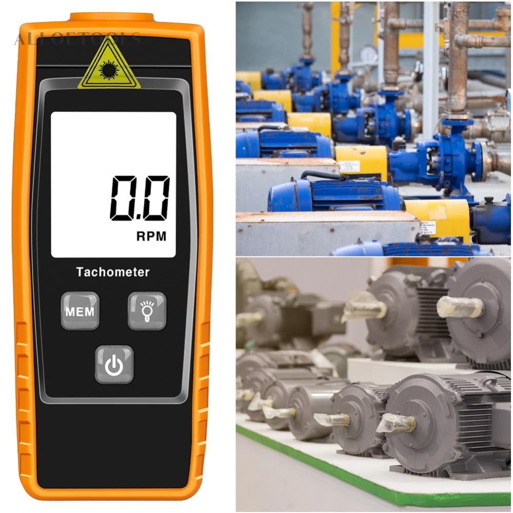 Mini Digital Laser Tachometer LCD Backlight Rotational Speed Sensor ...